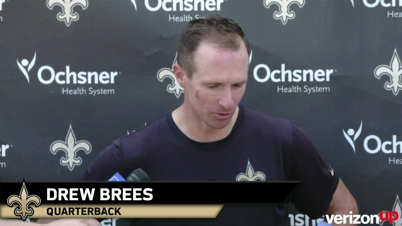 Drew Brees media availability - 2019 Saints Training Camp - Thursday ...