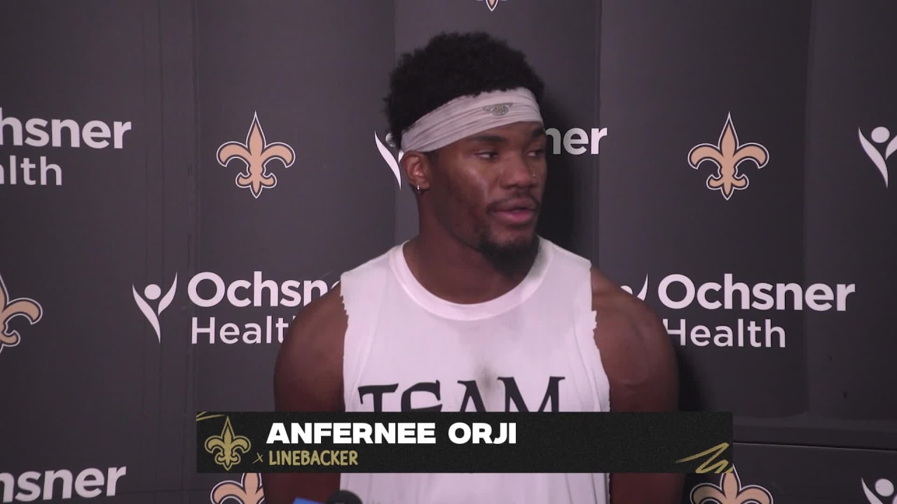 NFL Preseason: Saints LB Anfernee Orji talks Demario Davis, Saints linebackers room at Training Camp