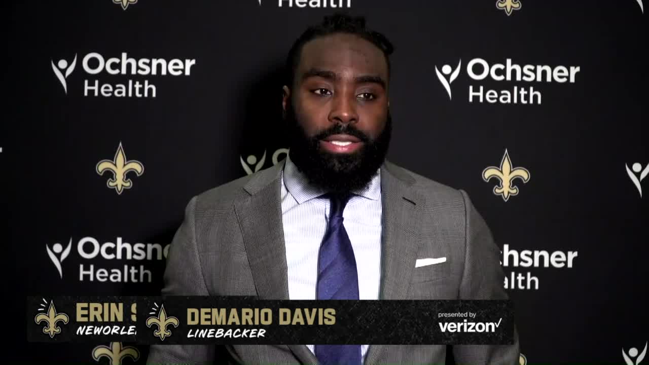 Demario Davis talks Saints defense in win | Saints-Panthers Postgame