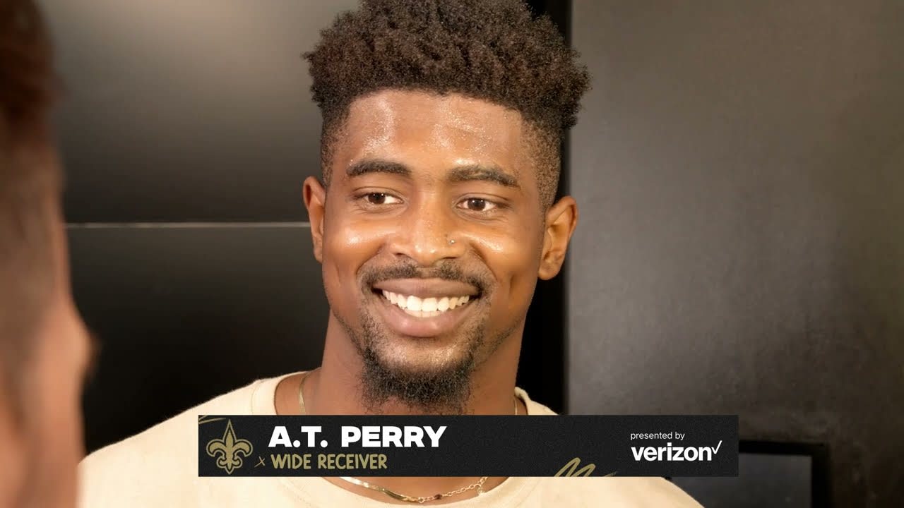 2023 NFL Rookie Minicamp: A.T. Perry excited to make plays at Saints ...