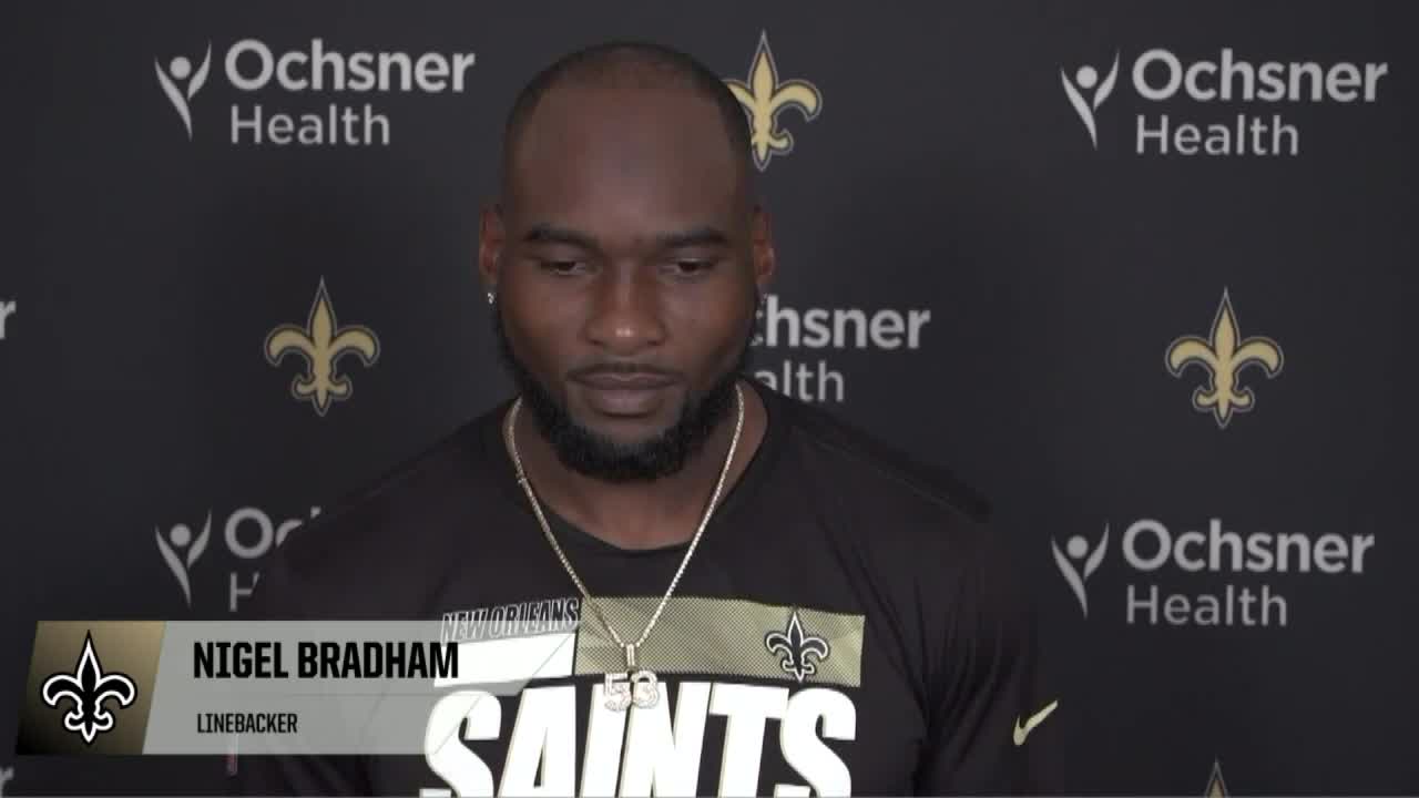 Nigel Bradham talks energy in first padded practice, impressions of ...