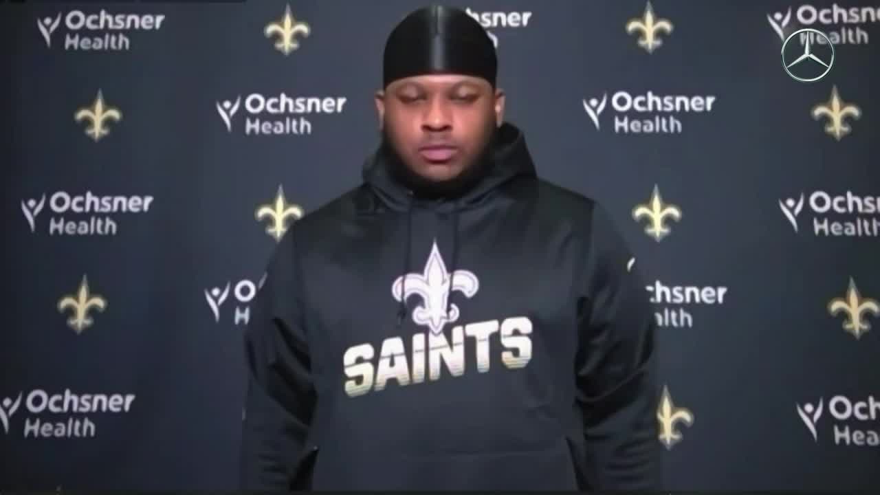 Cesar Ruiz talks sustained drives postgame after Saints win vs Panthers ...
