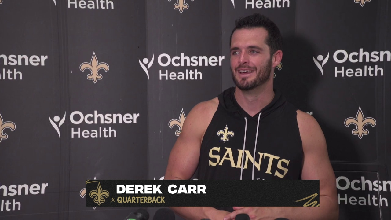 Training Camp: Saints QB Derek Carr talks Saints roster, camp progression