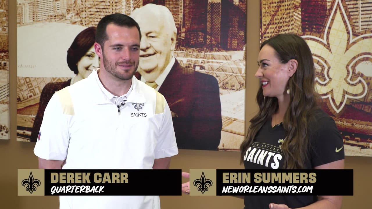 Derek Carr speaks one-on-one with Erin Summers 3/11/23