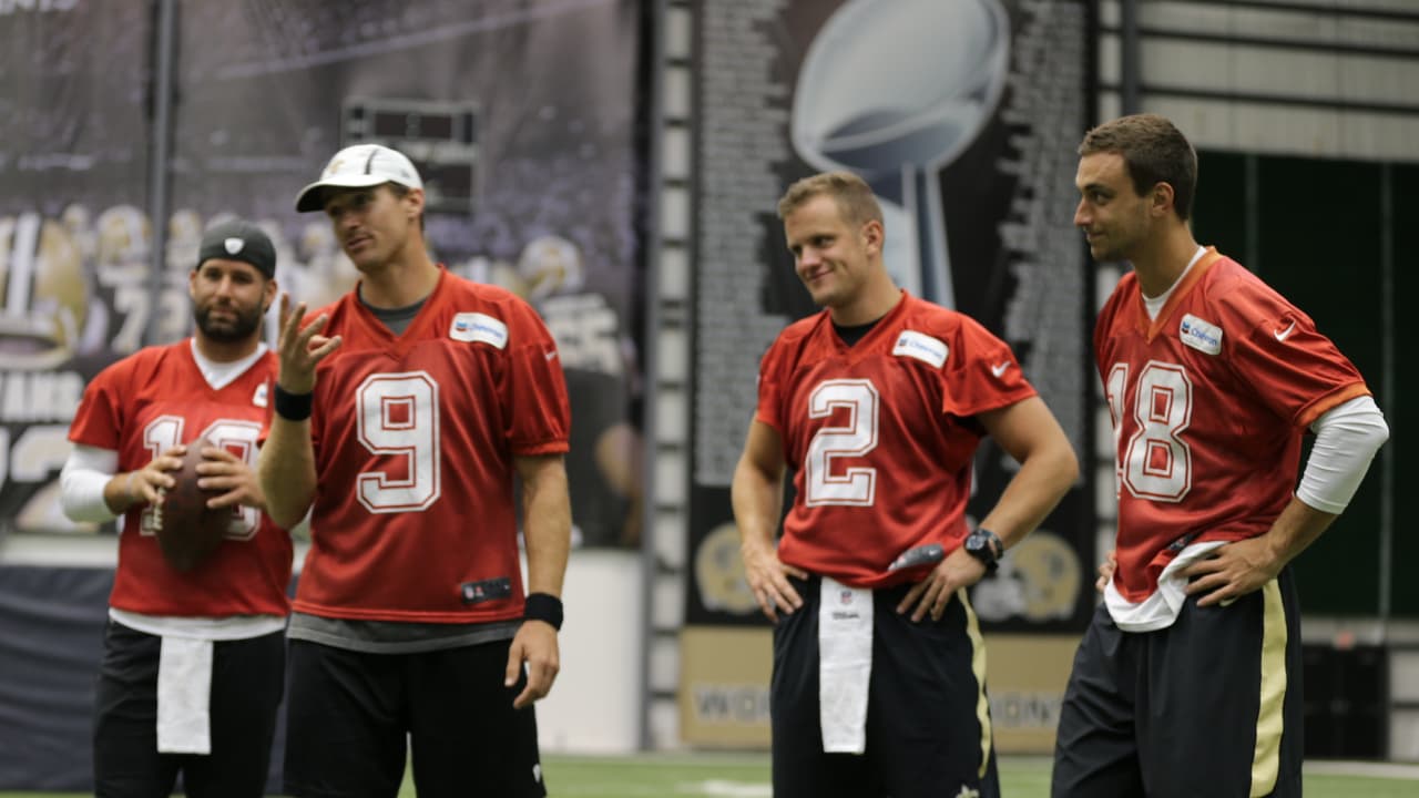 Saints quarterbacks and coaches compete in Duck Blind QB Challenge