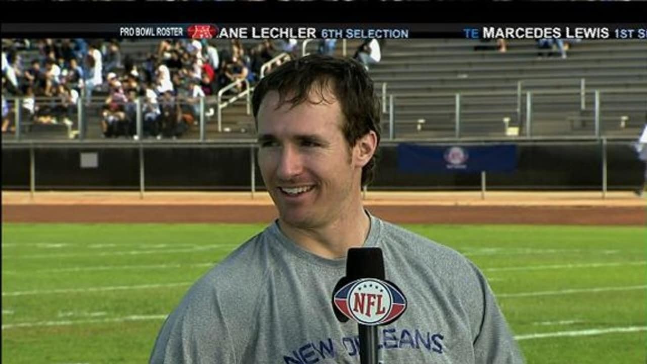 Pro Bowl: Brees on set