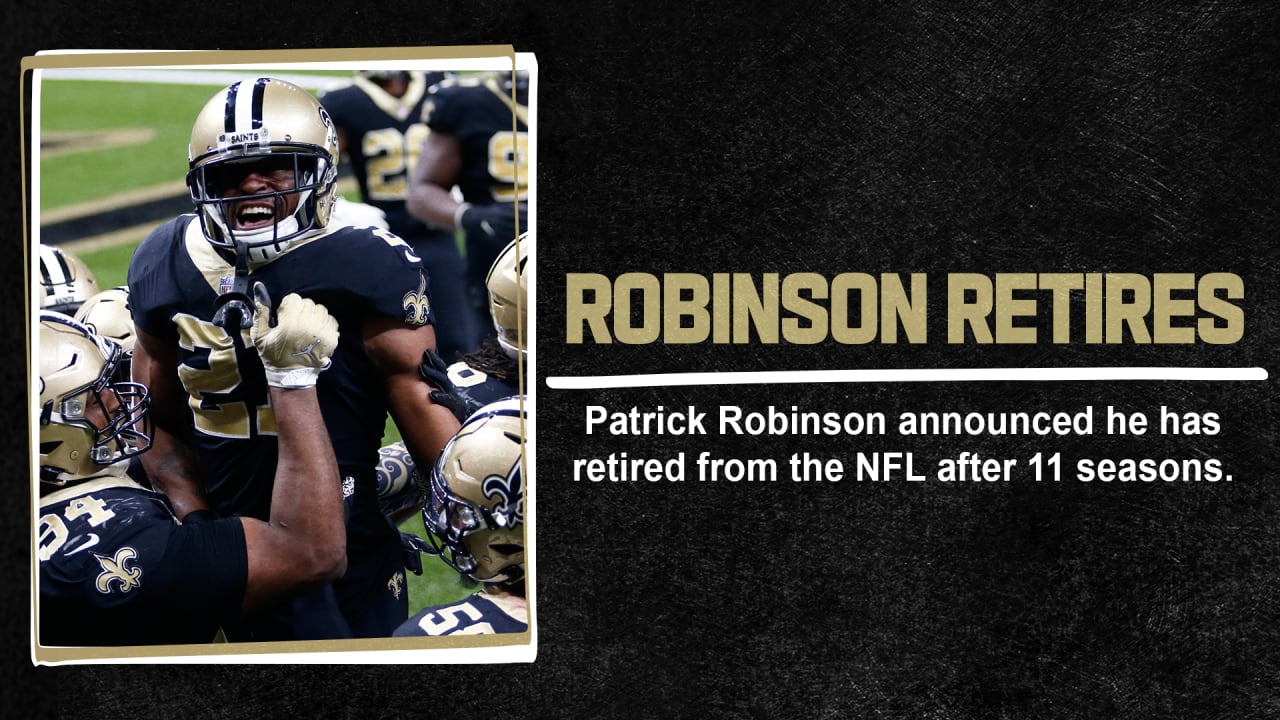 New Orleans Saints cornerback Patrick Robinson retires