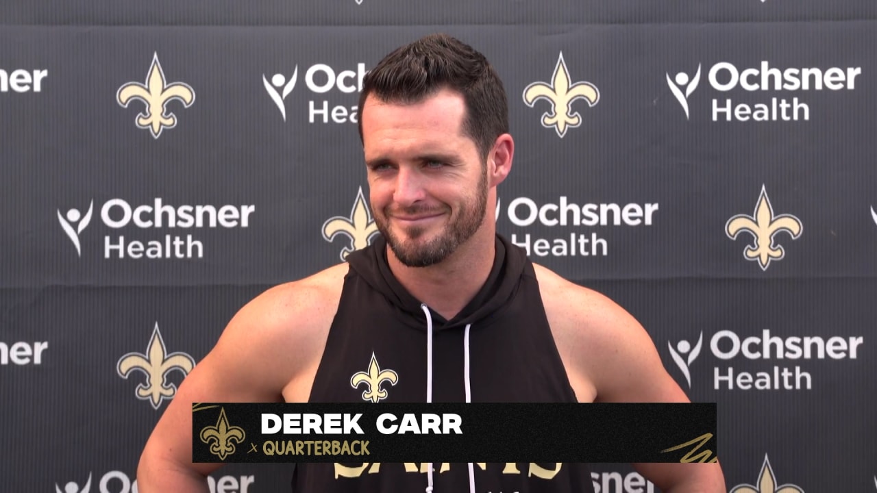Derek Carr talks Week 1 Prep for Titans ahead of Saints vs. Titans NFL ...