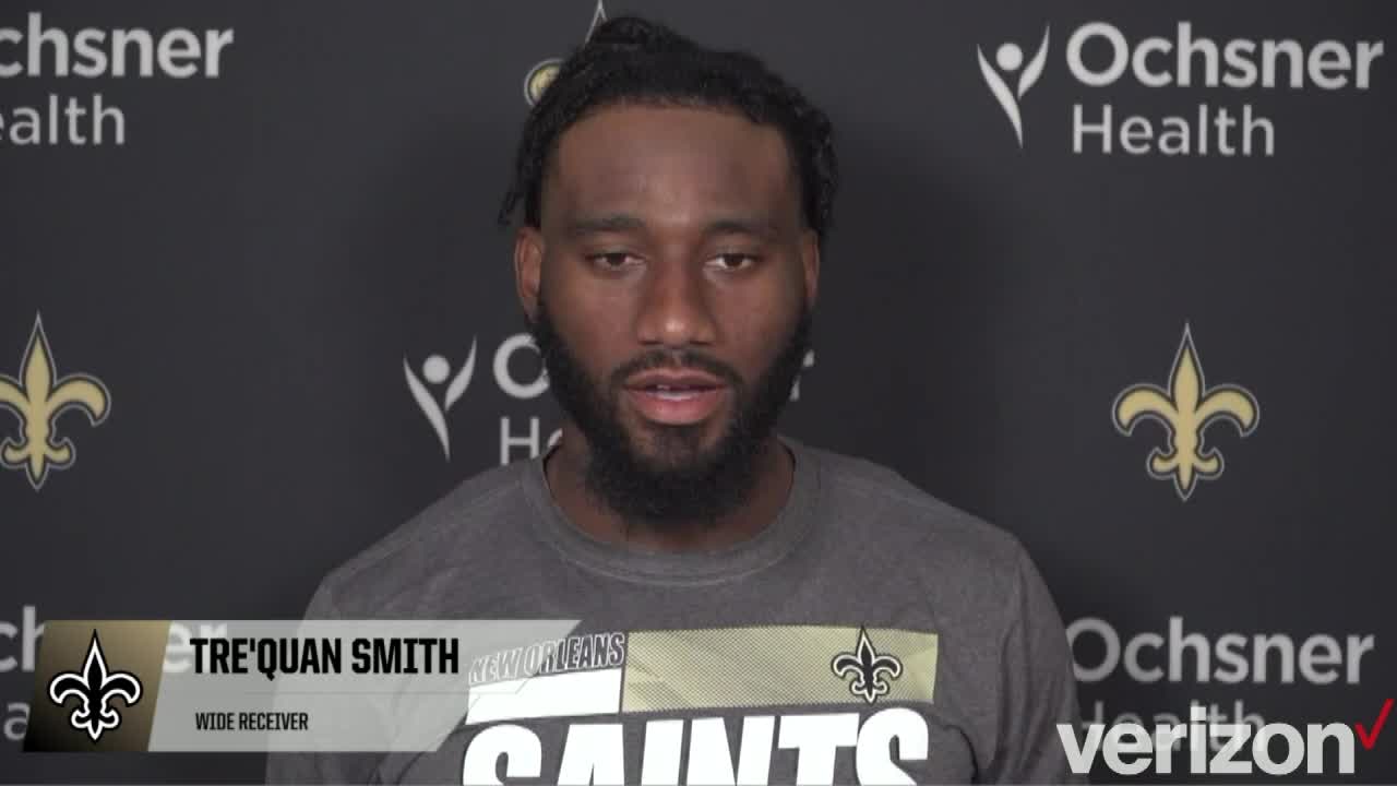 Tre'Quan Smith talks importance of staying healthy at Saints training camp Tre'Quan Smith talks importance of staying healthy at Saints training camp