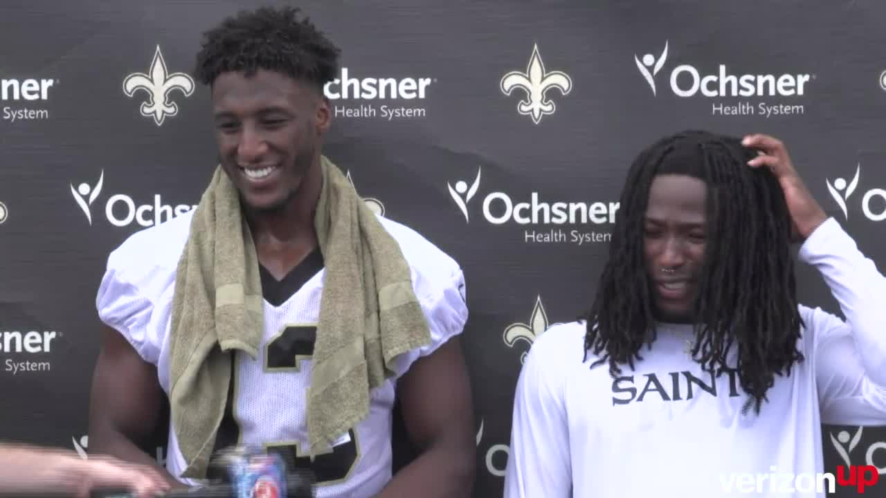 Transcript: Michael Thomas and Alvin Kamara Training Camp media ...