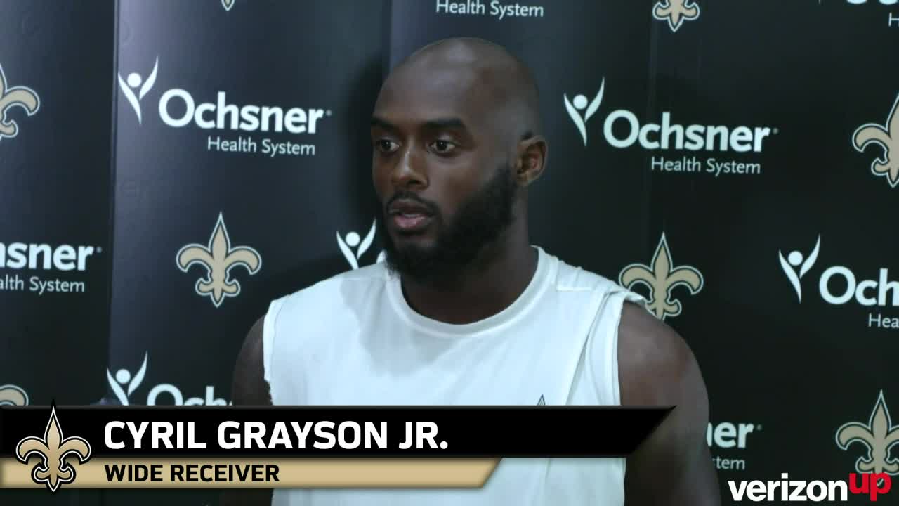 Cyril Grayson Jr. media availability - 2019 Saints Training Camp ...