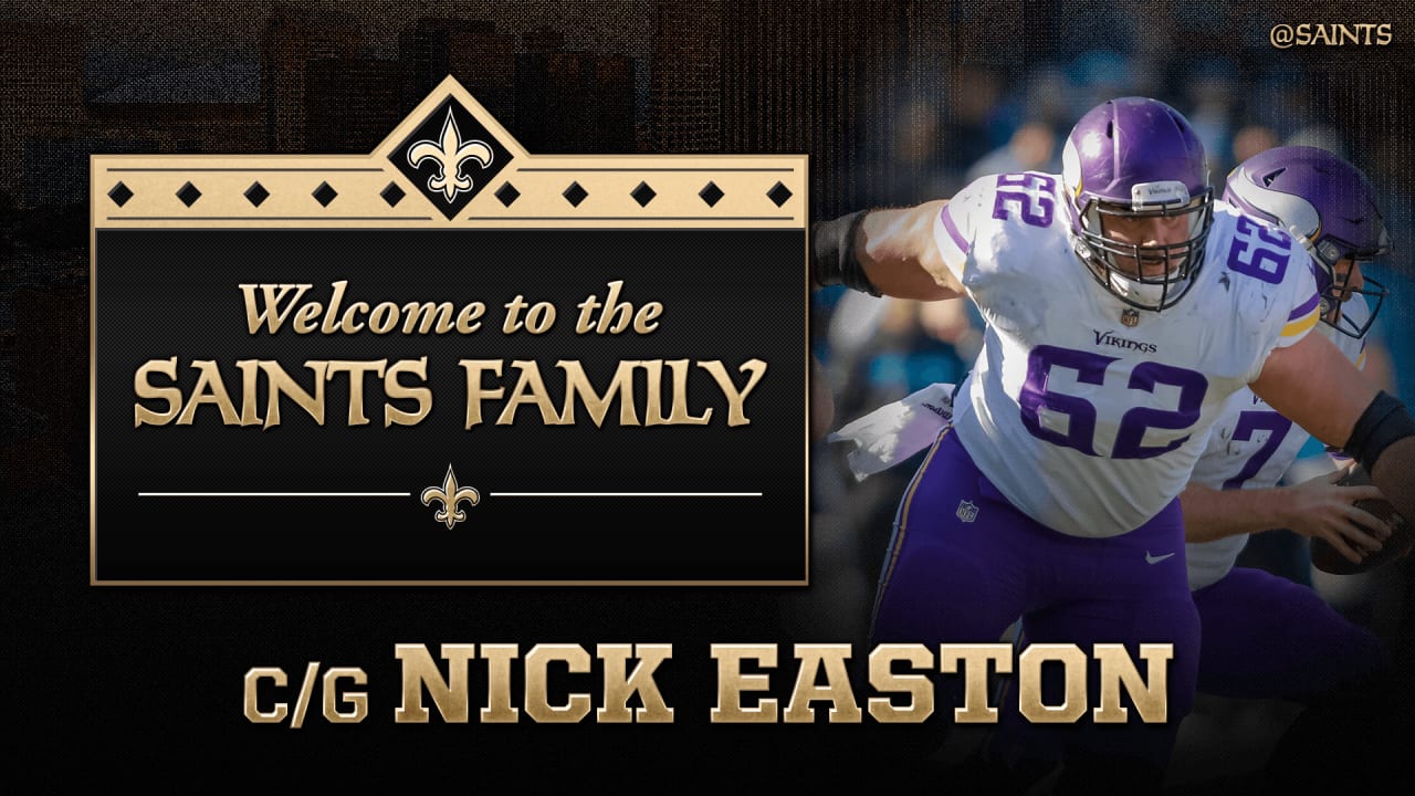 New Orleans Saints agree to terms with center/guard Nick Easton on four ...