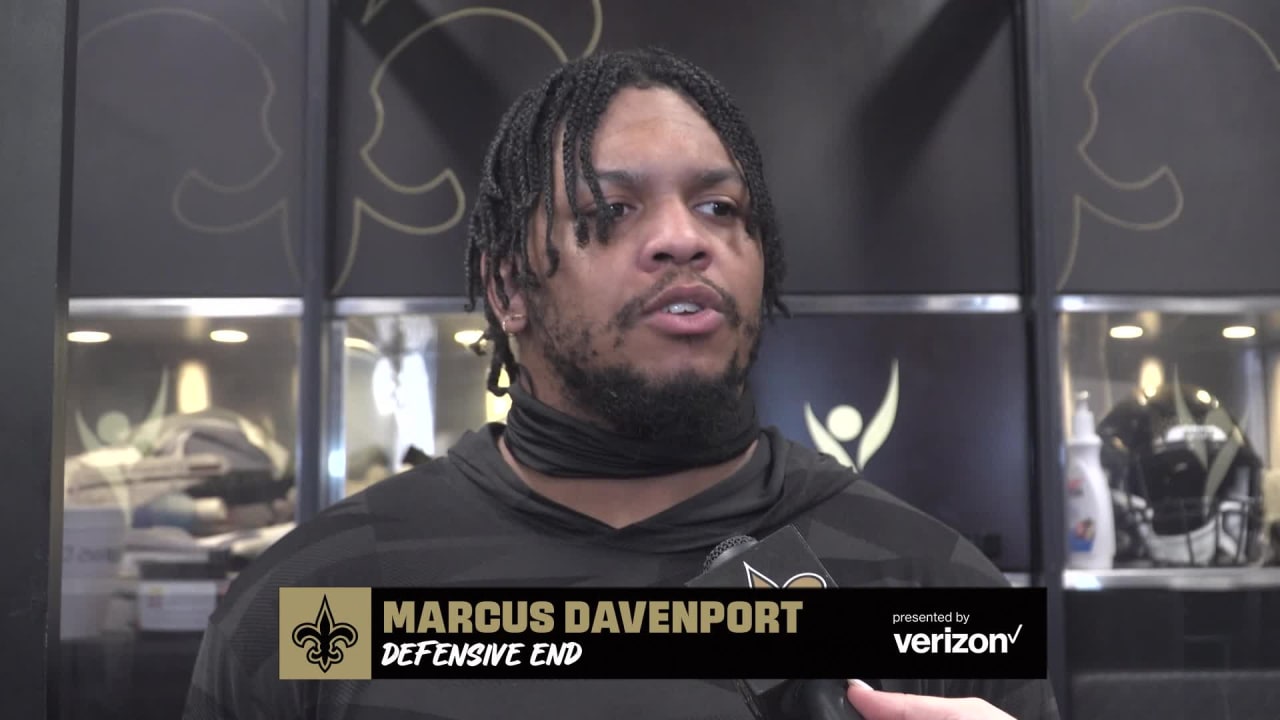 New Orleans Saints defensive end Marcus Davenport talks Saints defense ...
