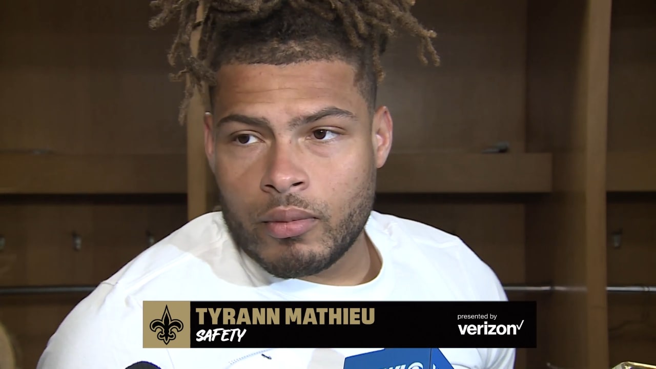 New Orleans Saints safety Tyrann Mathieu's postgame interview after ...