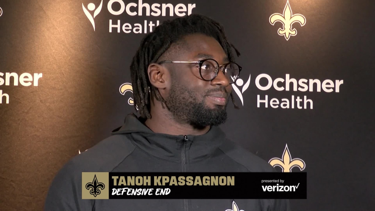 Saints DE Tanoh Kpassagnon on Saints playing in London, UK fanbase 9/26 ...
