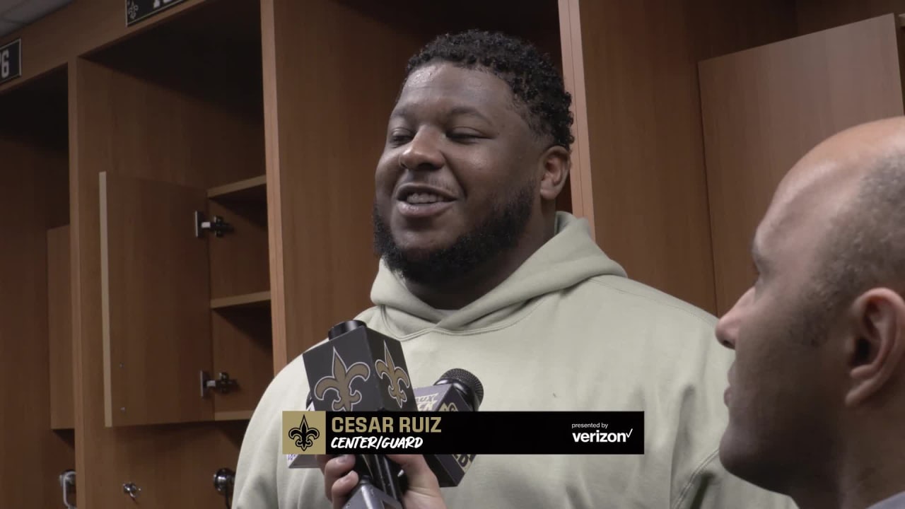 New Orleans Saints offensive lineman Cesar Ruiz Post Game Interview vs ...