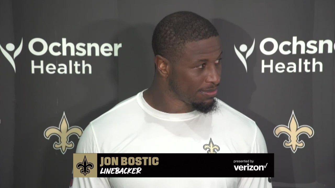 Saints Training Camp 2022 - Jon Bostic Media Availability 8/22/22