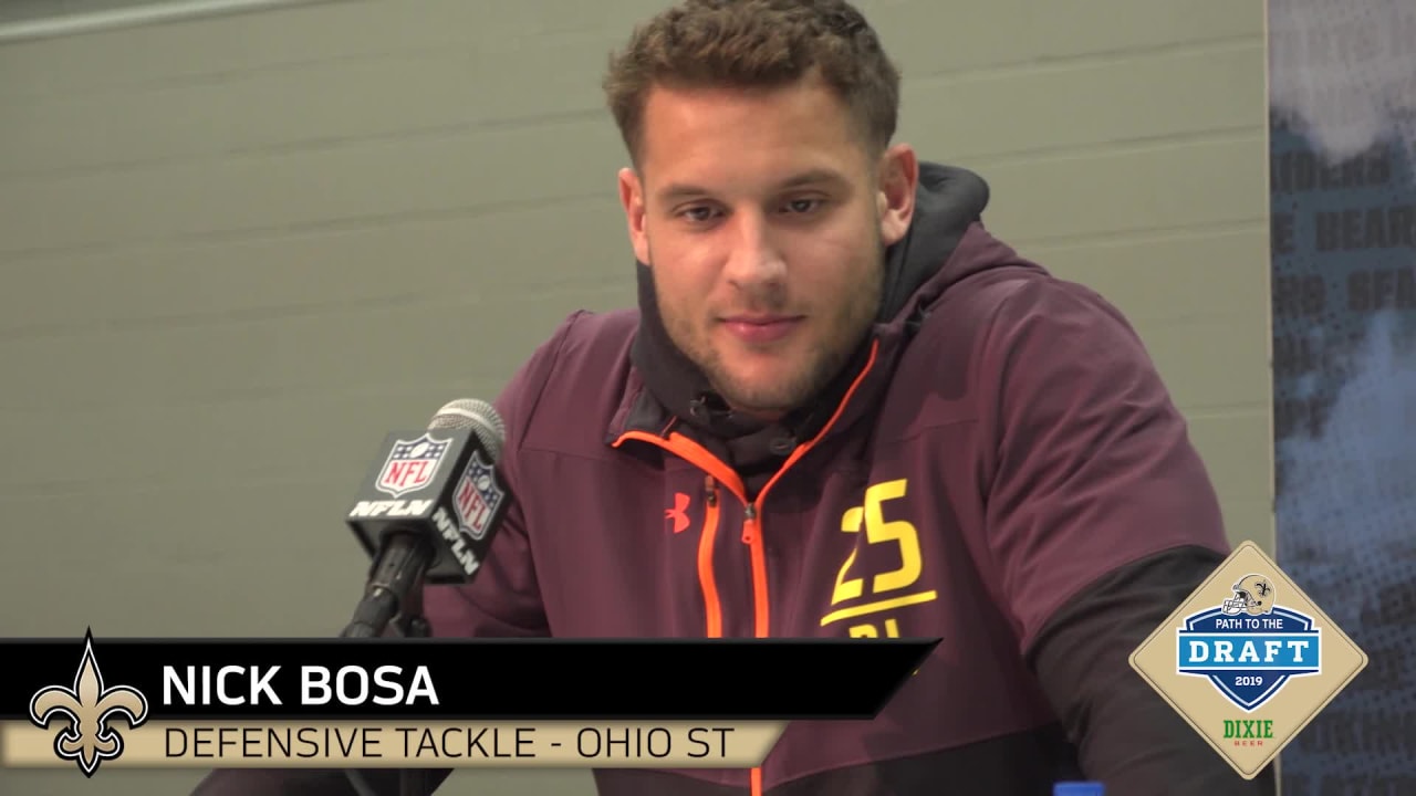 Ohio State Defensive Lineman Nick Bosa Interview - 2019 NFL Combine