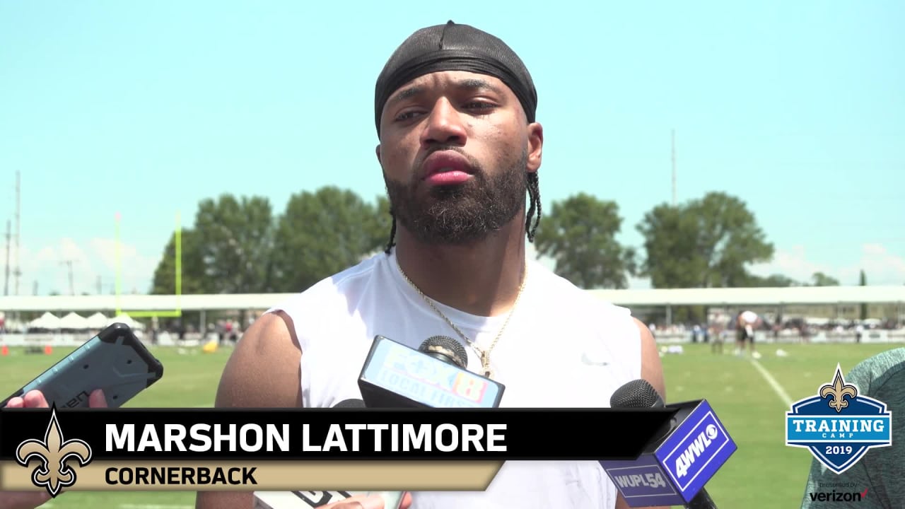 Marshon Lattimore 2019 Saints Training Camp Media Availability: August 1 Marshon Lattimore 2019 Saints Training Camp Media Availability: August 1