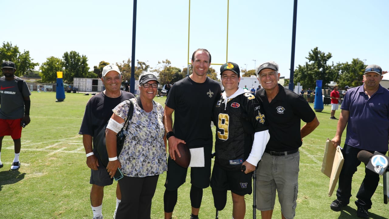 Alex Ruiz visits New Orleans Saints in Los Angeles