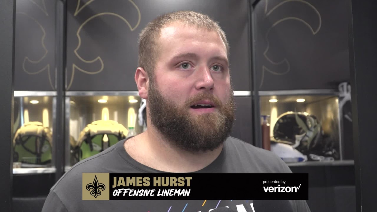 Saints offensive lineman James Hurst on Cincinnati Bengals defensive end Trey Hendrickson 10/14/2022