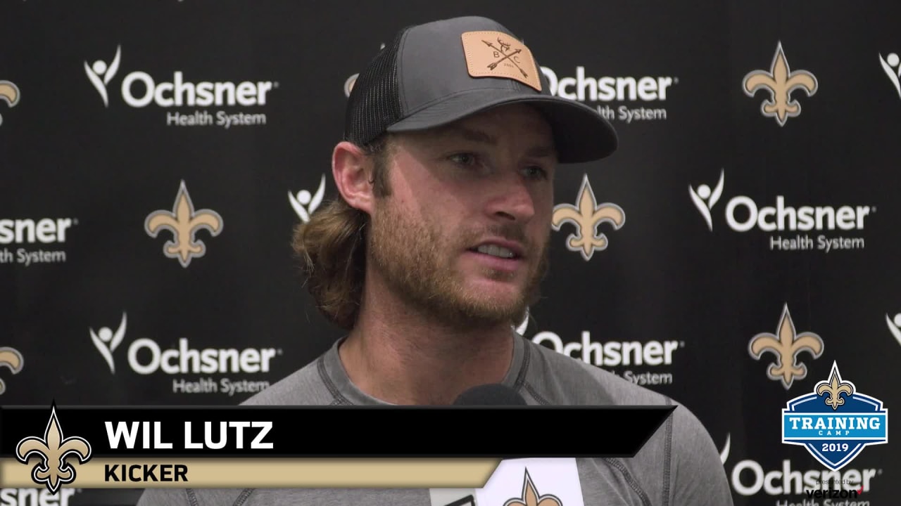 Wil Lutz 2019 Saints Training Camp Media Availability: August 5