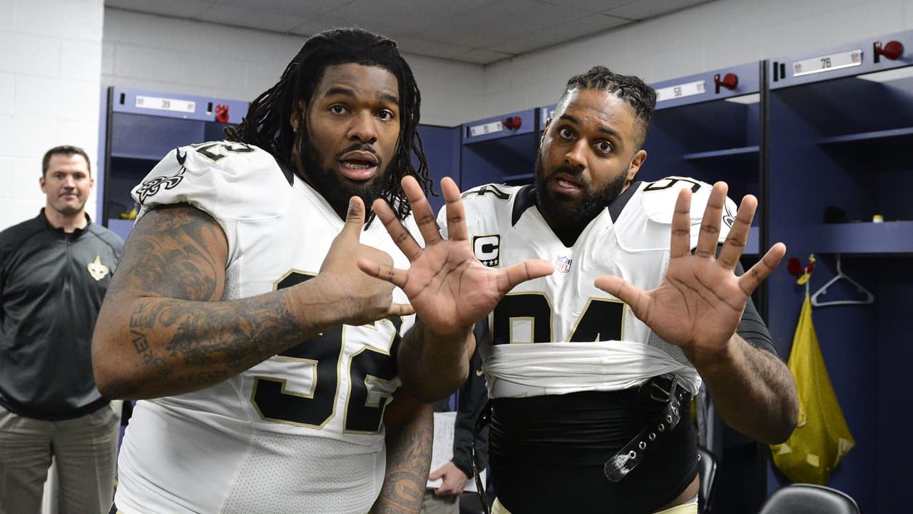 Locker room photos after road win vs Falcons