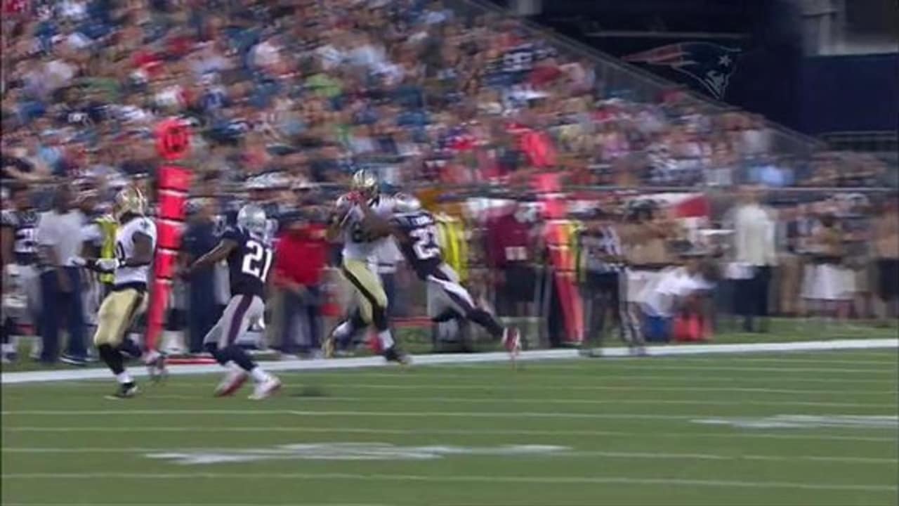 Coby Fleener makes a nice sideline catch