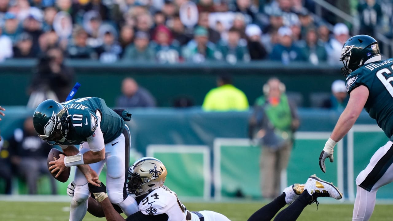 Cam Jordan passes Rickey Jackson for franchise record in sacks - Eagles ...