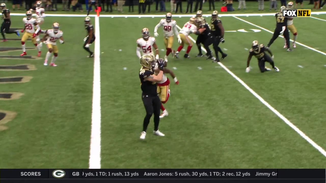 Niners bite on Saints' play action to open up Josh Hill for TD