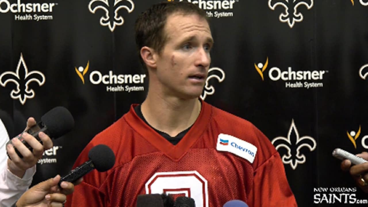 Drew Brees, " He's continuing to progress well"