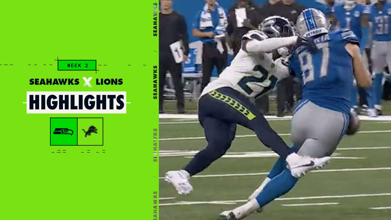 2023 Week 2 Seahawks at Lions Devon Witherspoon Breaks Up Goff's Fourth-Down Pass Highlight