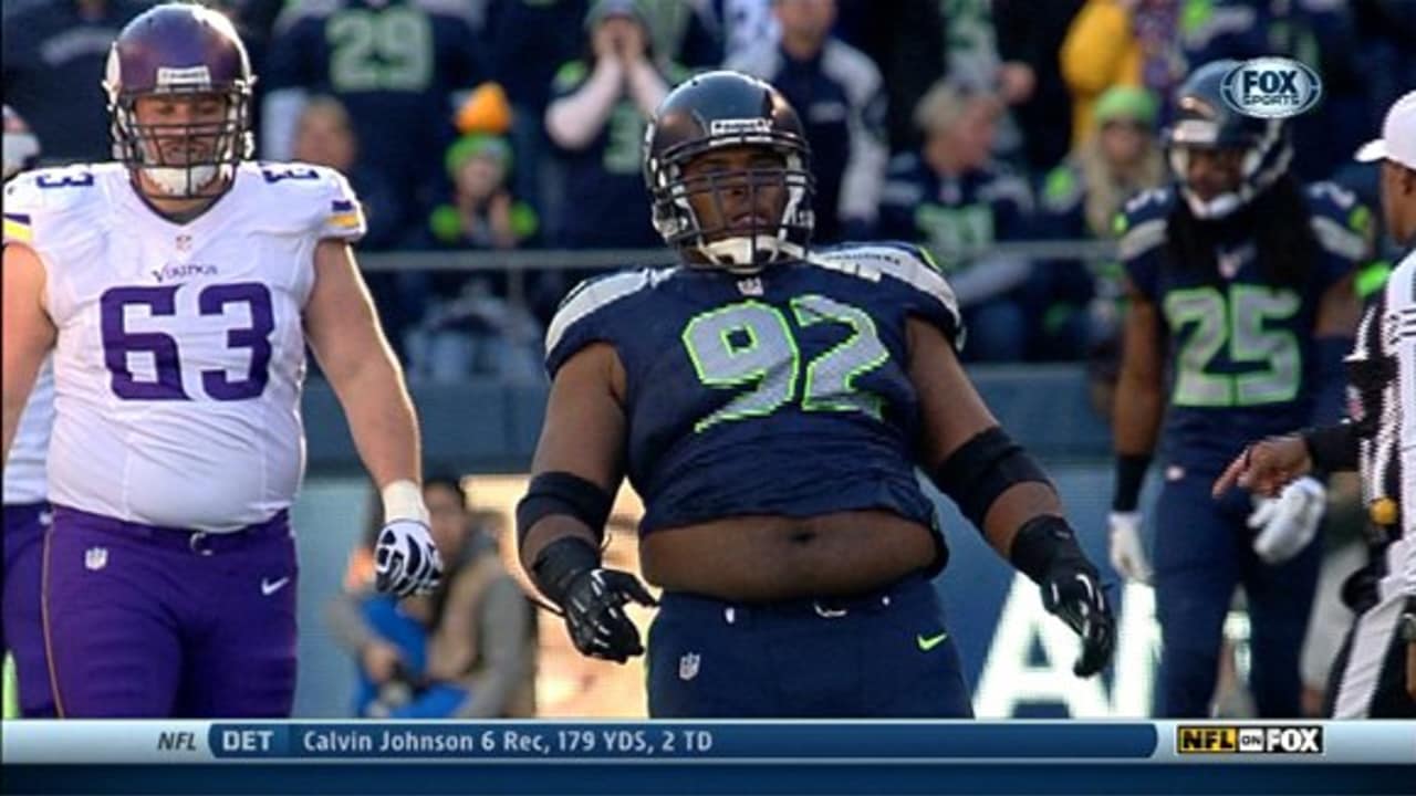 Brandon Mebane celebrates with belly dance