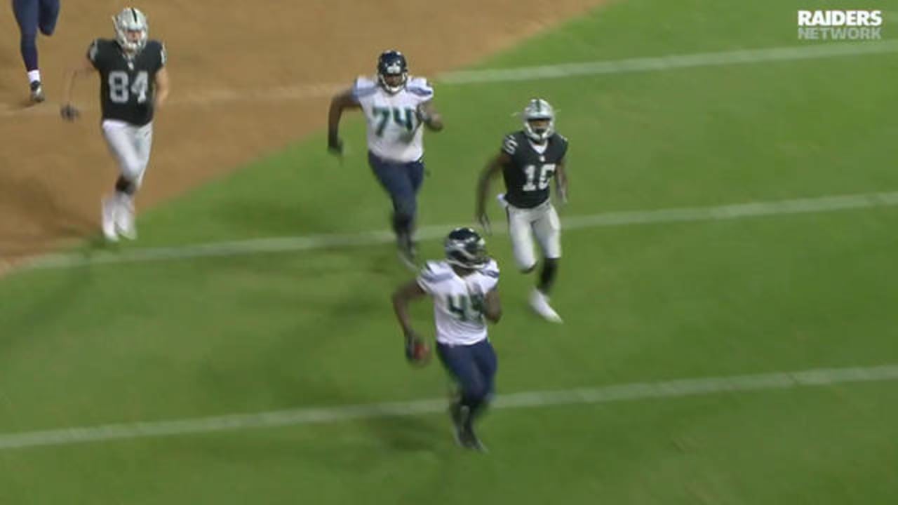 Ryan Robinson with the Pick Six on Oakland's QB Connor Cook