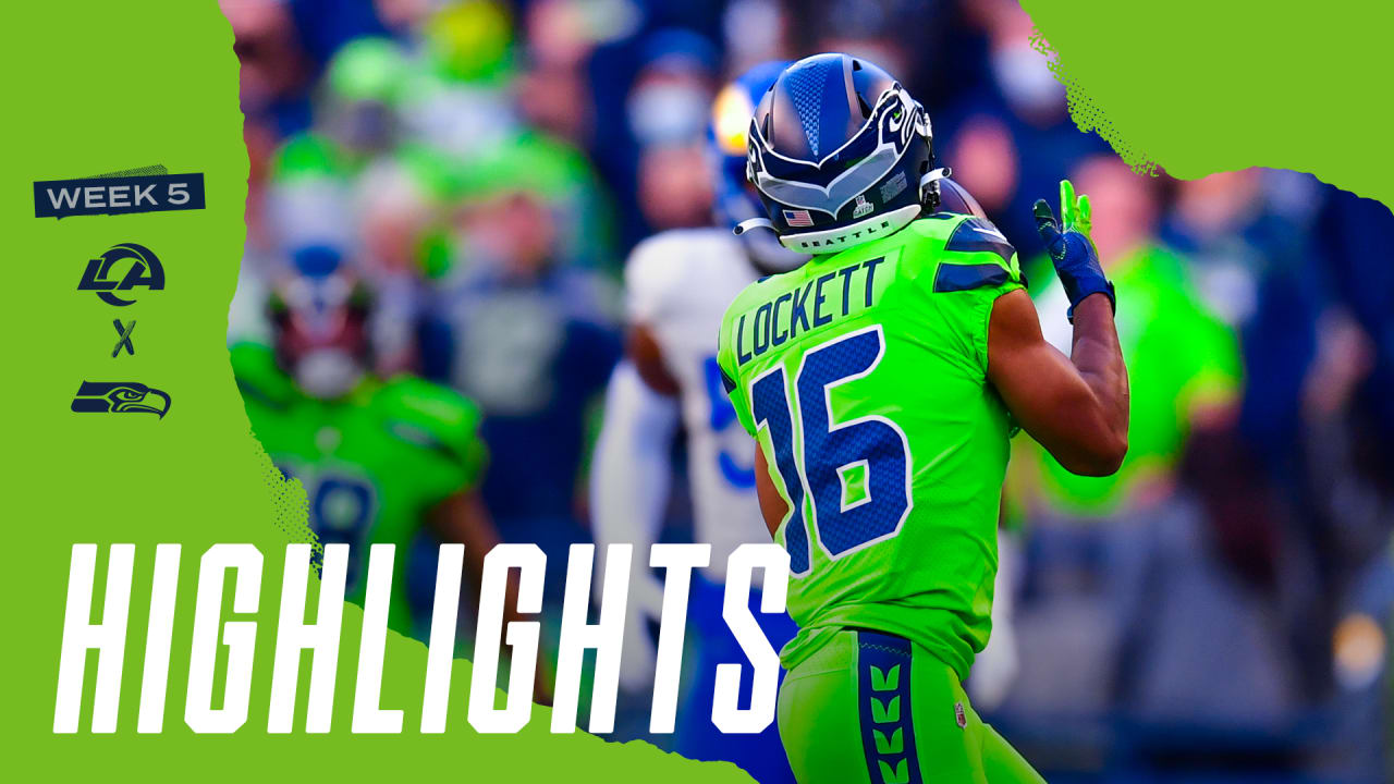 2021 Week 5 Seahawks vs. Rams Russell Wilson Passes To Tyler Lockett ...