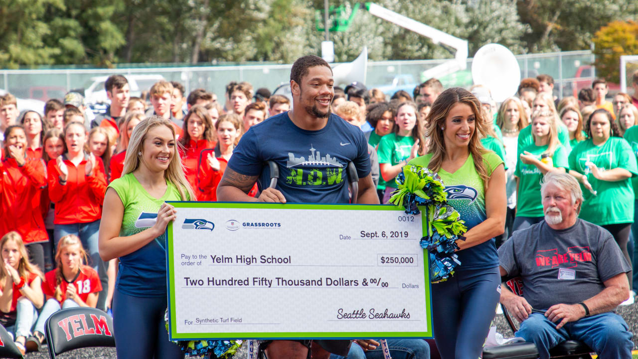Seahawks Present $250K Grant To Yelm High School