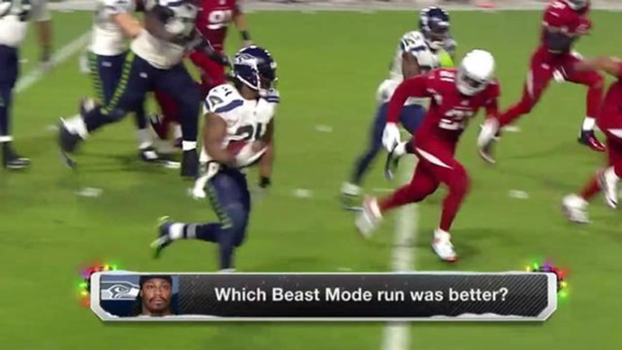 Seattle Seahawks running back Marshawn Lynch beast mode