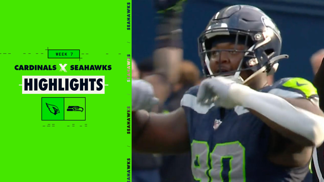 2023 Week 7 Seahawks vs. Cardinals Jarran Reed Sacks Joshua Dobbs Highlight