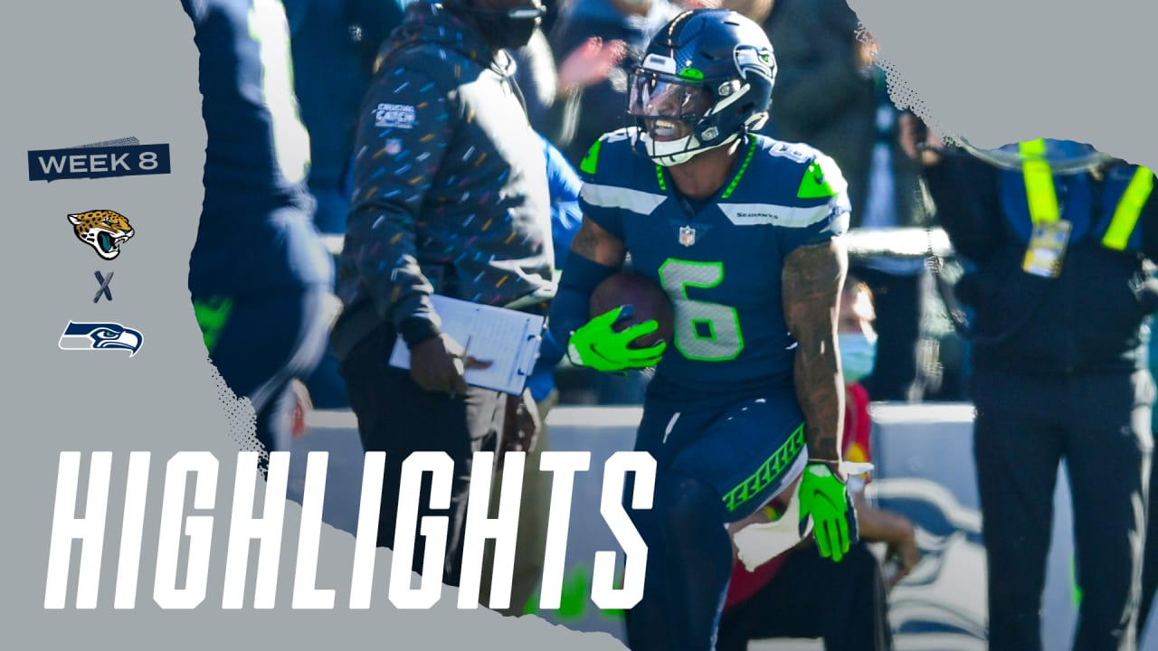 2021 Week 8 Seahawks vs. Jaguars Quandre Diggs Intercepts Trevor Lawrence Highlight