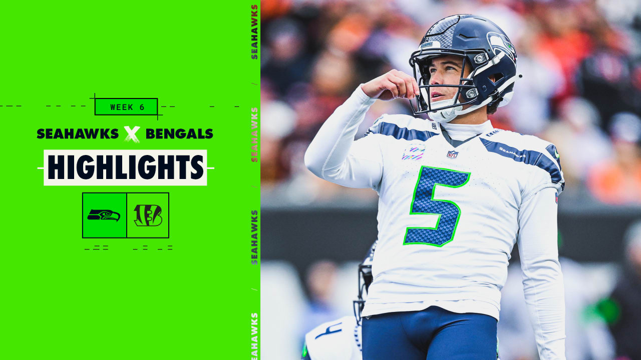 2023 Week 6 Seahawks at Bengals Jason Myers Makes 55-Yard Field Goal In ...