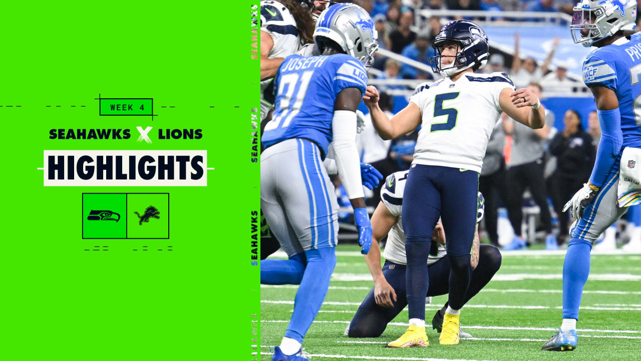 2022 Week 4 Seahawks at Lions Jason Myers Drills 56-Yard Field Goal ...