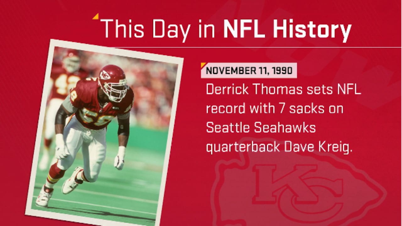 Derrick Thomas sets NFL record with 7 sacks I This Day in NFL History