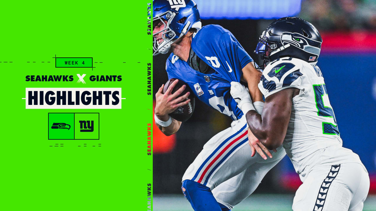 2023 Week 4 Seahawks at Giants Boye Mafe Signs "I Love You" To Late Mother After Sack Highlight