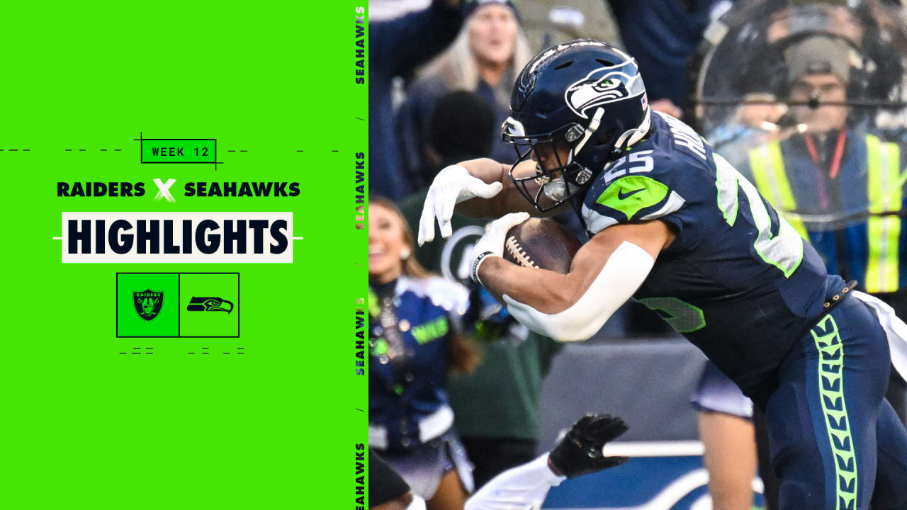 2022 Week 12 Seahawks vs. Raiders Travis Homer Takes In 18-Yard ...