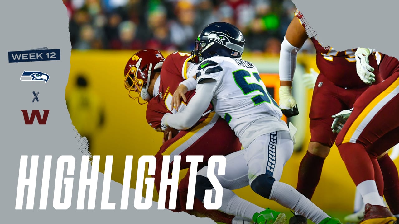 2021 Week 12 Seahawks vs. Washington Darrell Taylor Sacks Taylor ...