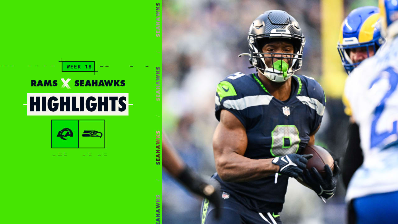 2022 Week 18 Seahawks vs. Rams Kenneth Walker III's Highlights