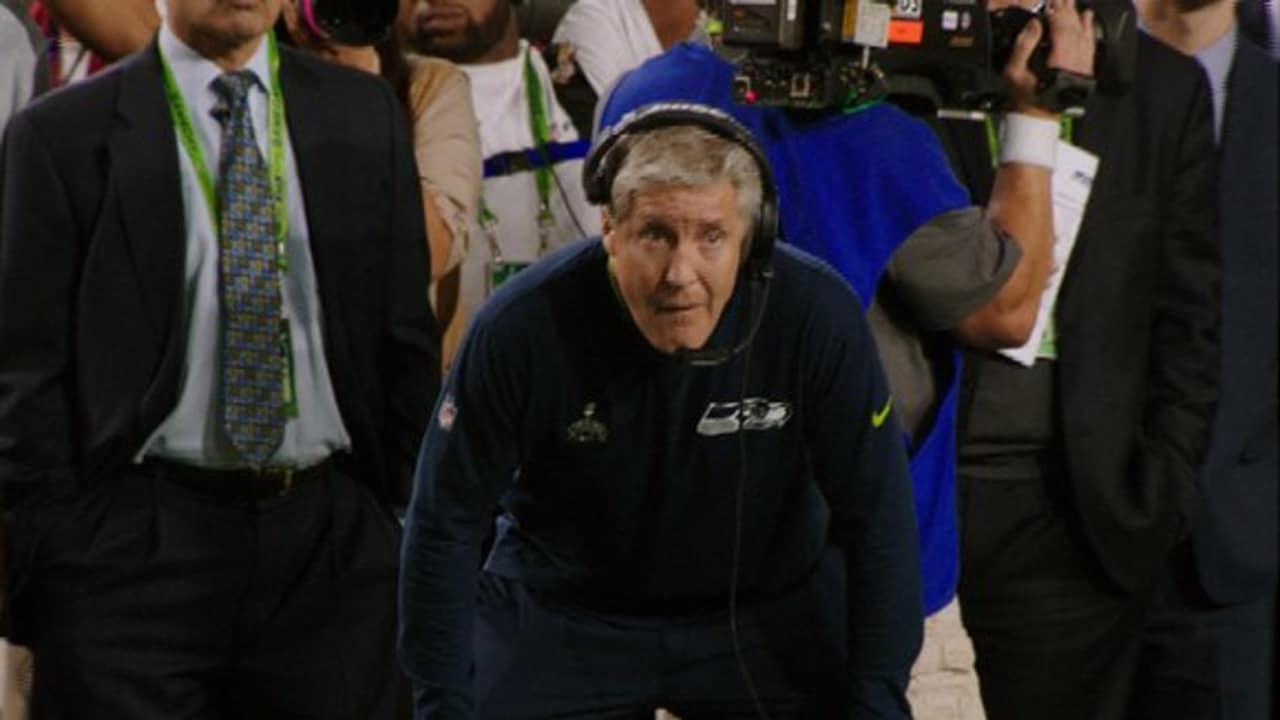 Pete Carroll wired during Super Bowl XLIX