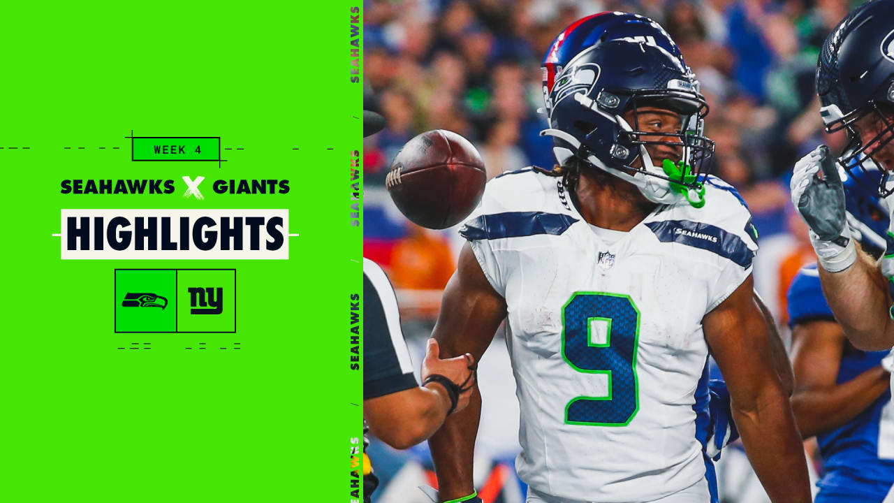 2023 Week 4 Seahawks at Giants Kenneth Walker III 1-Yard Touchdown Run Highlight