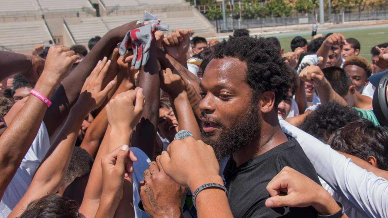Seahawks Defensive End Michael Bennett Hosts Free Football Camp And ... Seahawks Defensive End Michael Bennett Hosts Free Football Camp And ...