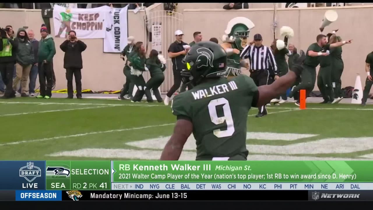 2022 NFL Draft Pick No. 41 RB Kenneth Walker III Goes to The Seattle ...